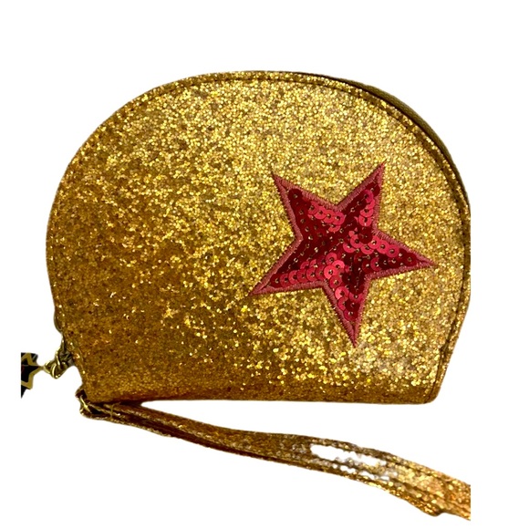 Bags | Lyla Gold Glitter Wristlet Wallet | Poshmark